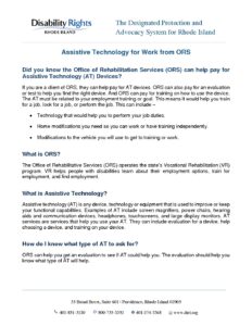 Assistive-Technology-from-ORS-Fact-Sheet | Disability Rights Rhode Island